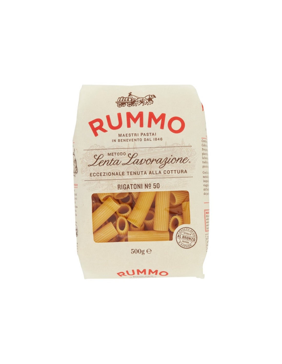 Rummo 50 Rigatoni - 500 gr - Free shipping delivered to EUROPE and UK