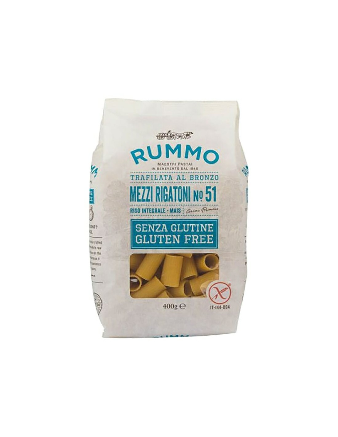 Rummo 51 Mezzi Rigatoni Gluten Free - 400 gr - Free shipping delivered ...