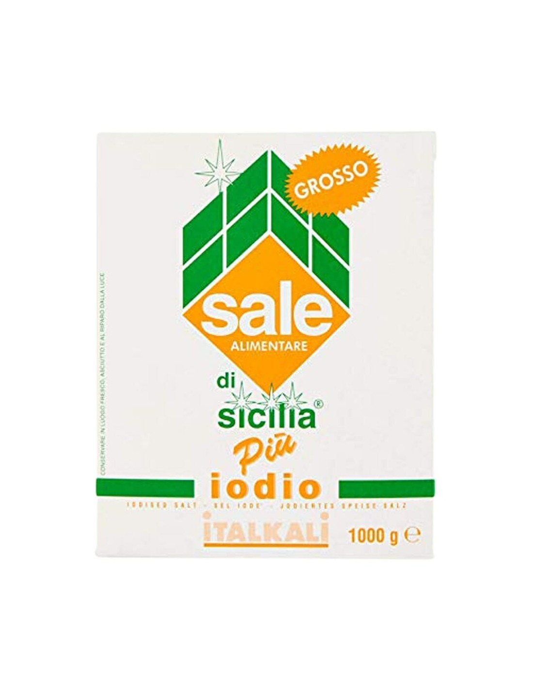 Sicily Iodized Coarse Salt - 1 Kg - Free shipping delivered to EUROPE ...
