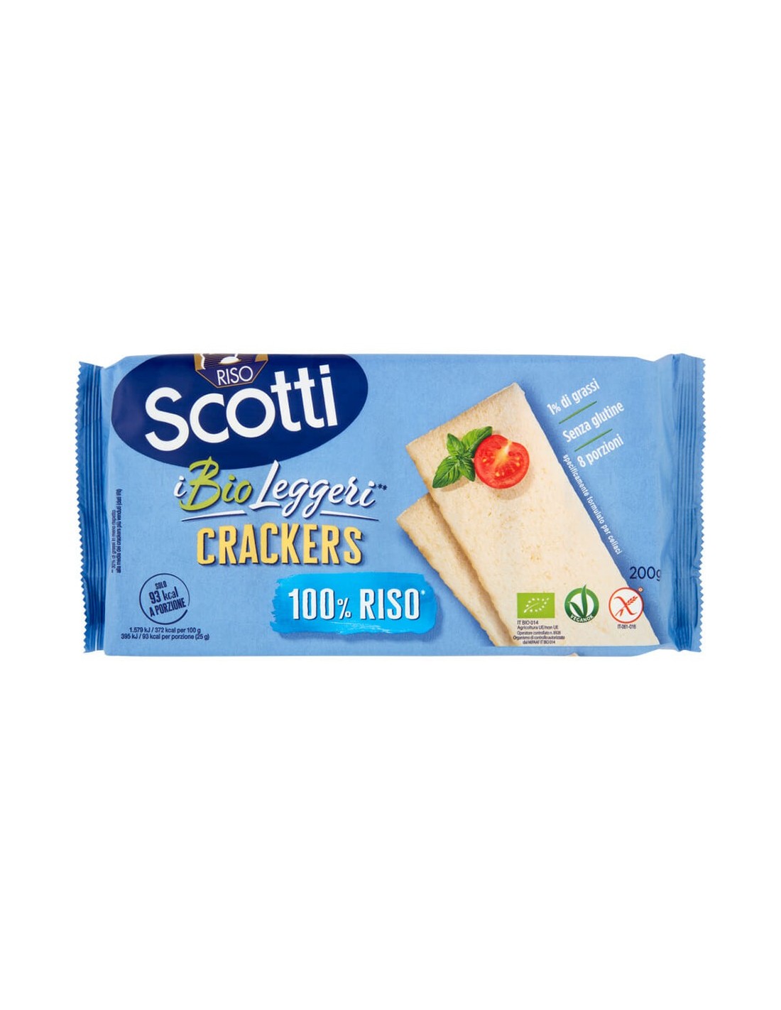 Scotti Light Crackers 100% Organic Rice - 200 gr - Free shipping ...