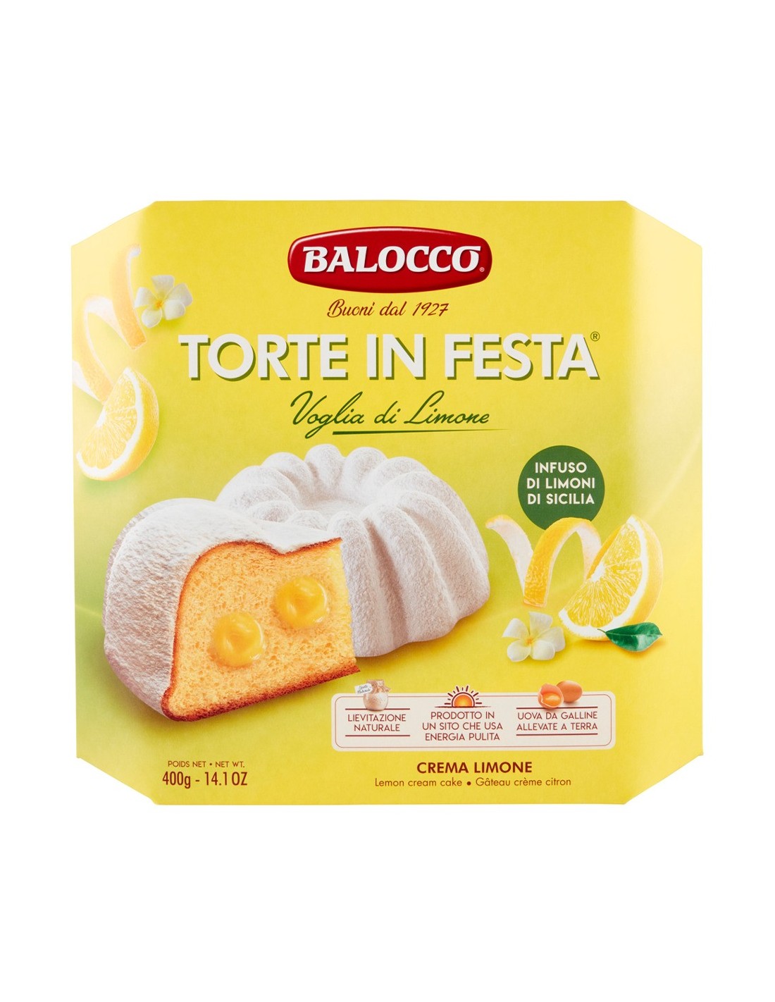 Balocco Celebration Cakes Lemon - 400 gr - Free shipping delivered to ...