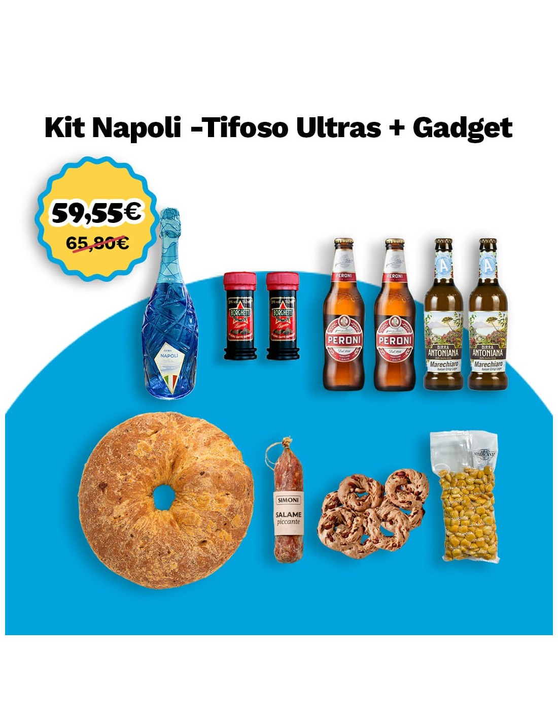 Kit Napoli Tifoso Ultras - Spedizione gratuita consegnata in EUROPA e UK