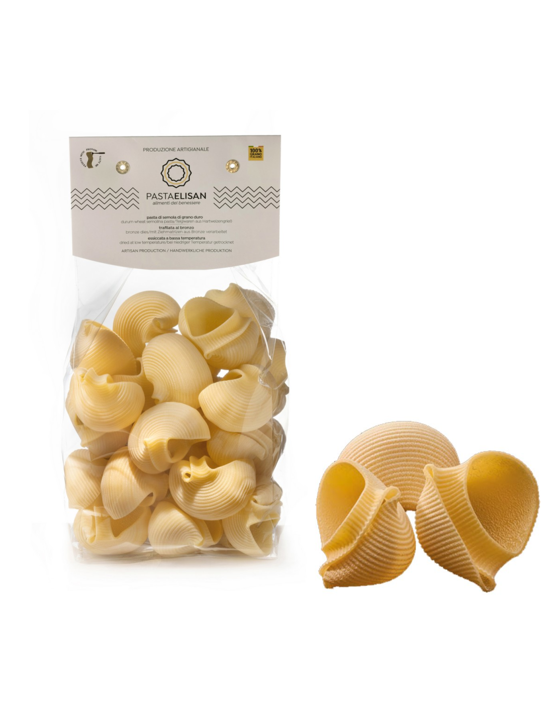 Pastaelisan Lumaconi Rigati Pasta artigianale - 500 gr - Free shipping ...