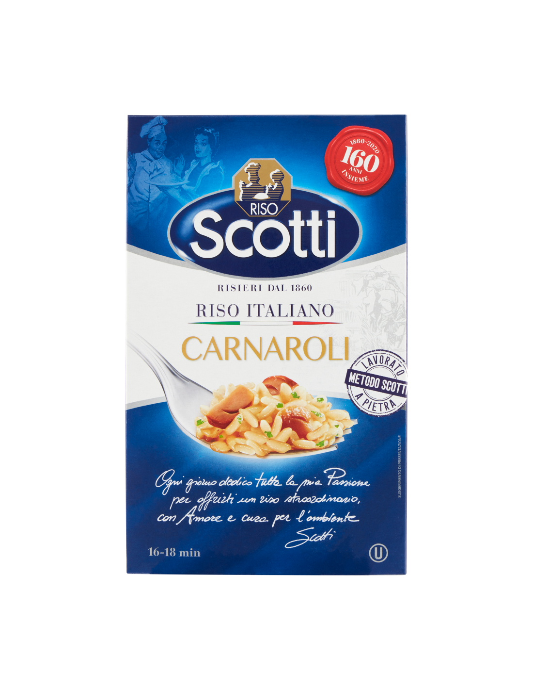 Scotti Carnaroli Rice - 1Kg - Free shipping delivered to EUROPE and UK