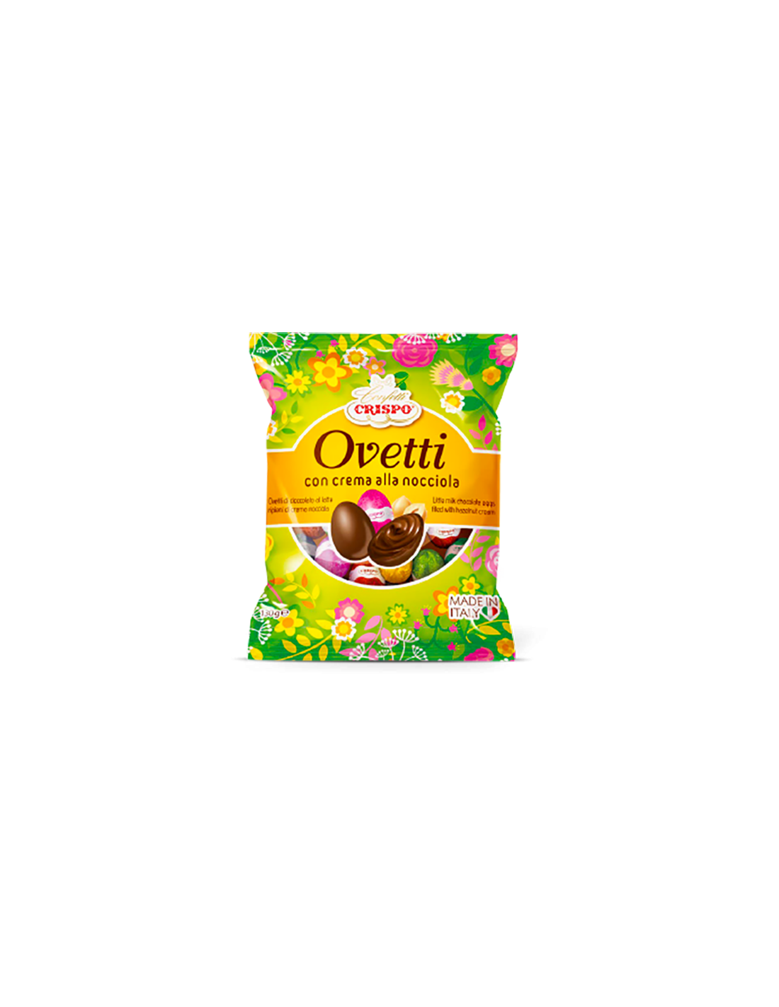 Crispo Milk chocolate eggs filled with hazelnut cream - 130 gr