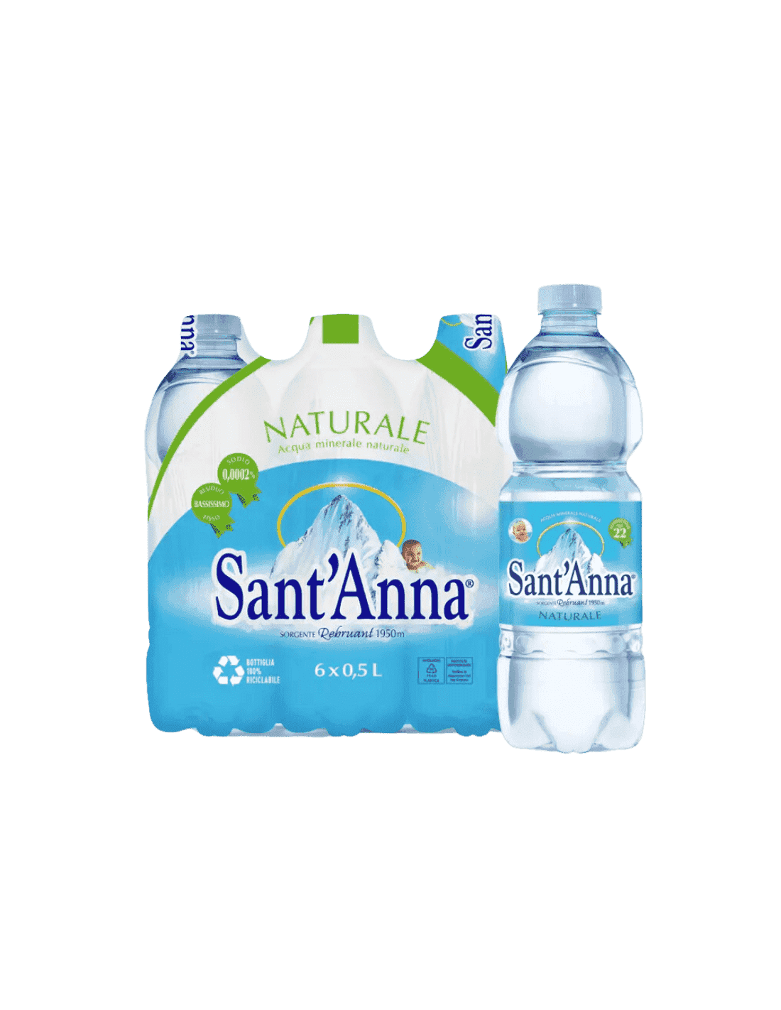 Sant'Anna Natural Water - 6 x 50 cl - Free shipping delivered to EUROPE ...