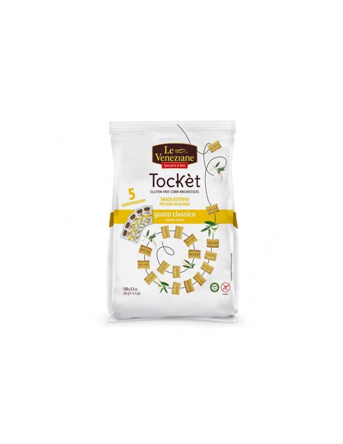 Le Veneziane Gluten-free Corn Snack Tocket - 5 x 30 gr - Free shipping ...