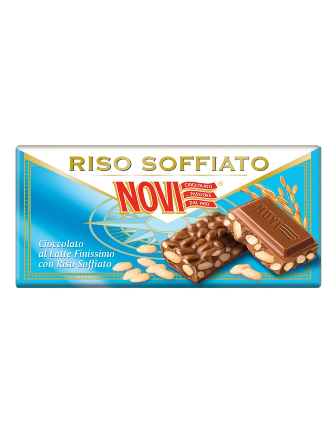 Novi Milk Chocolate Bar with Puffed Rice - 80 g - Free shipping ...