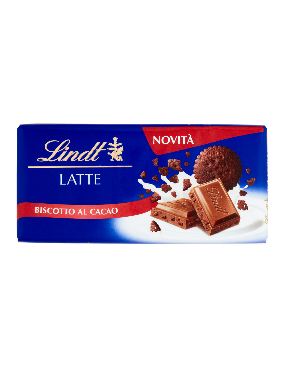 Lindt Milk Chocolate Bar with Cocoa Biscuit - 100 gr - Free shipping ...