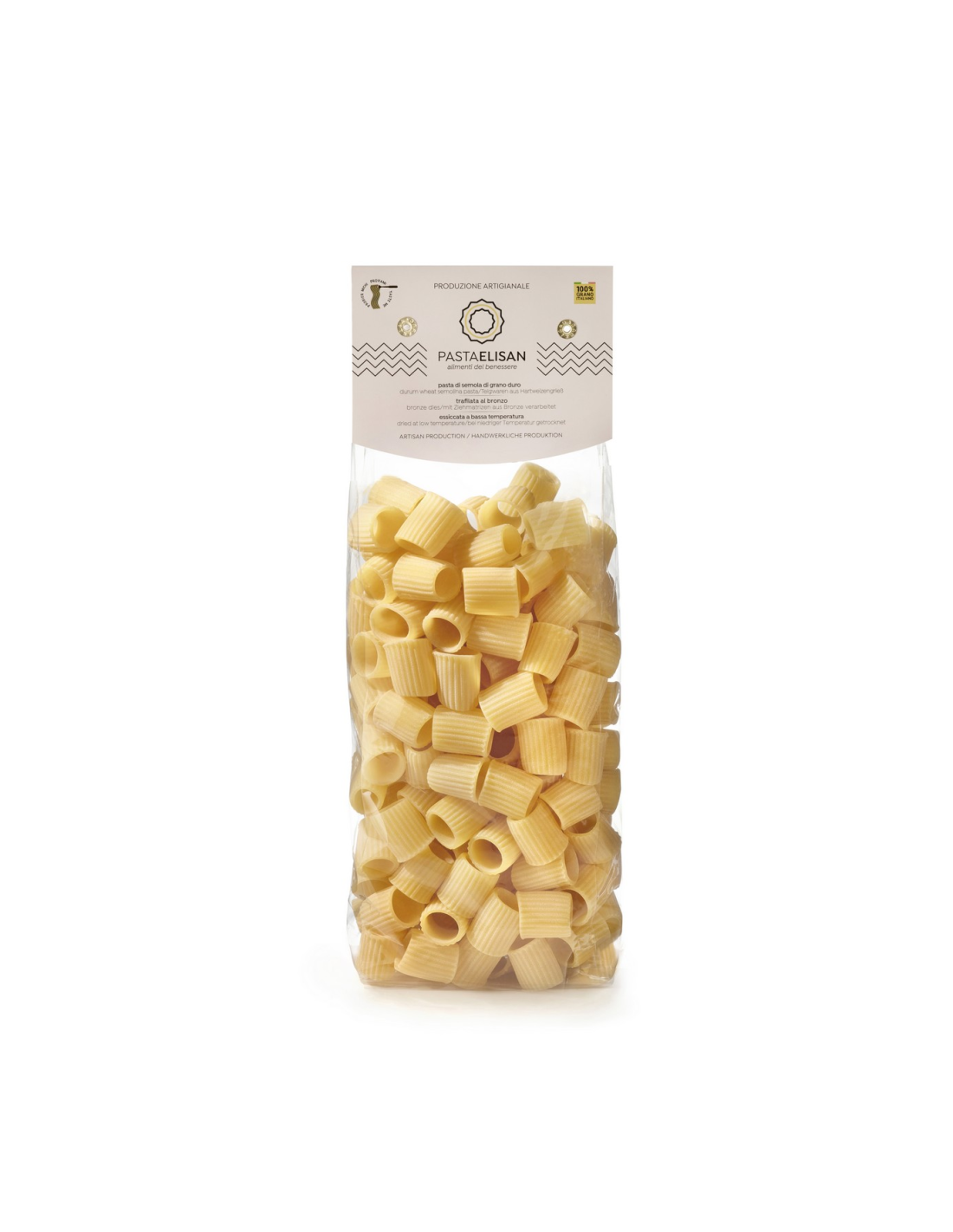 Pastaelisan Artisanal Mezze Maniche Rigate Pasta - 500 g - Free ...