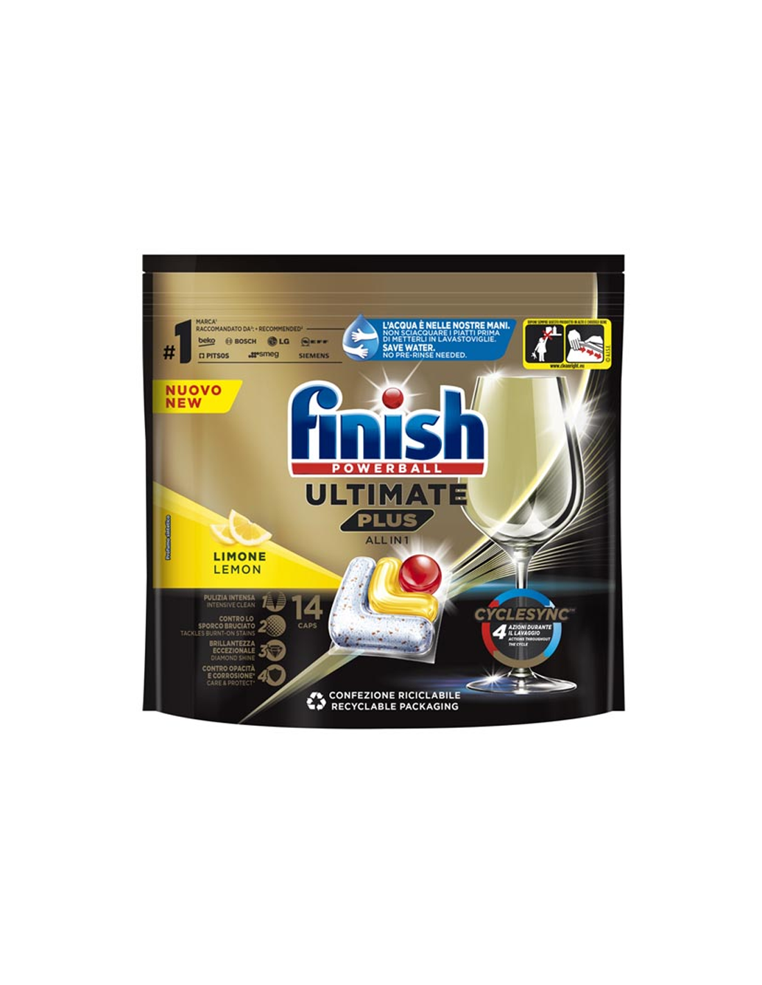 Finish Powerball Citron Capsules Touten1 pour Vaisselle Éclatante