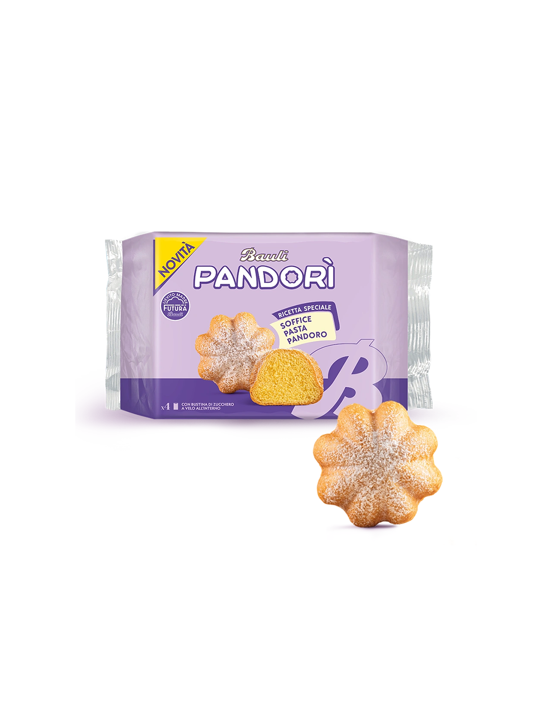 Pandorì Classico Bauli 4pz Merenda Soffice e Dolce Unica