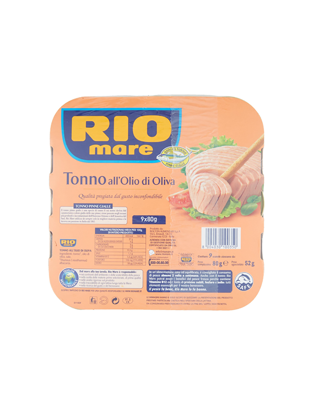 Rio Mare Tuna in Olive Oil Authentic Flavor, Tender Texture Superior ...