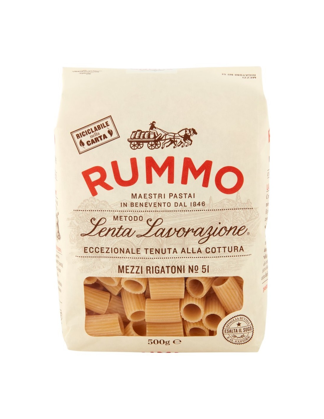 Rummo 51 Mezzi Rigatoni slow drying pasta