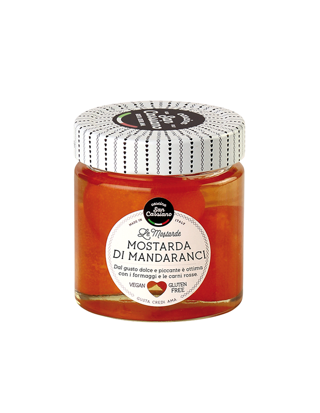 Moutarde de Mandarine San Cassiano Saveur Unique, Végane et Sans Gluten