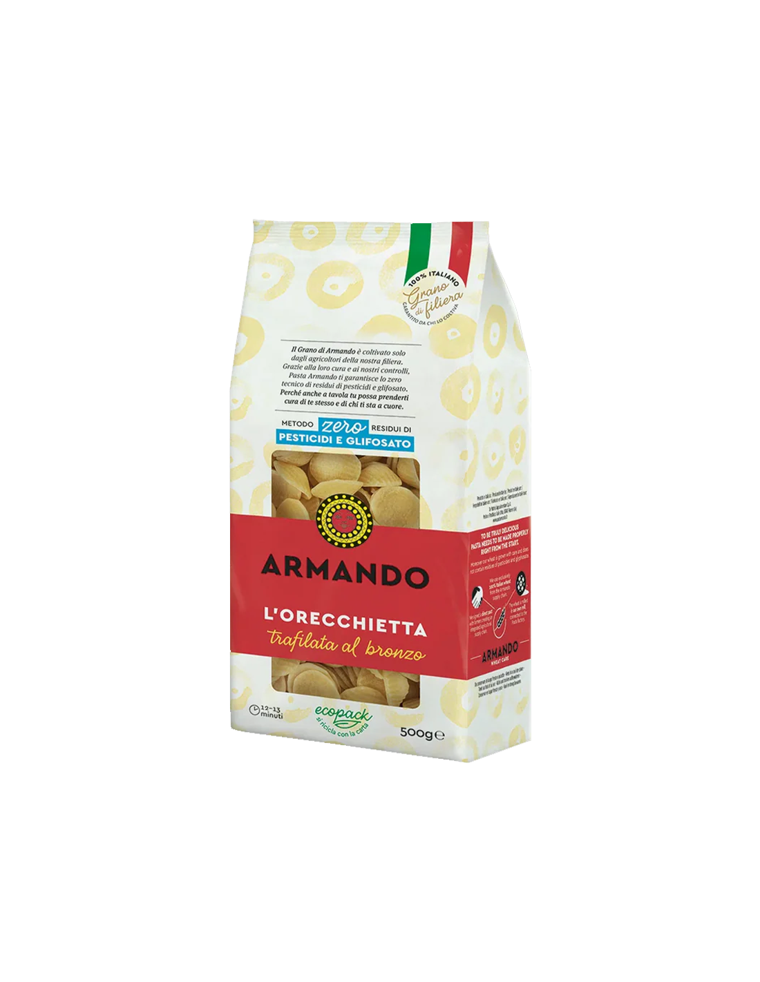 Armando Orecchiette Pasta Bronze DieCut for Authentic Italian Flavor