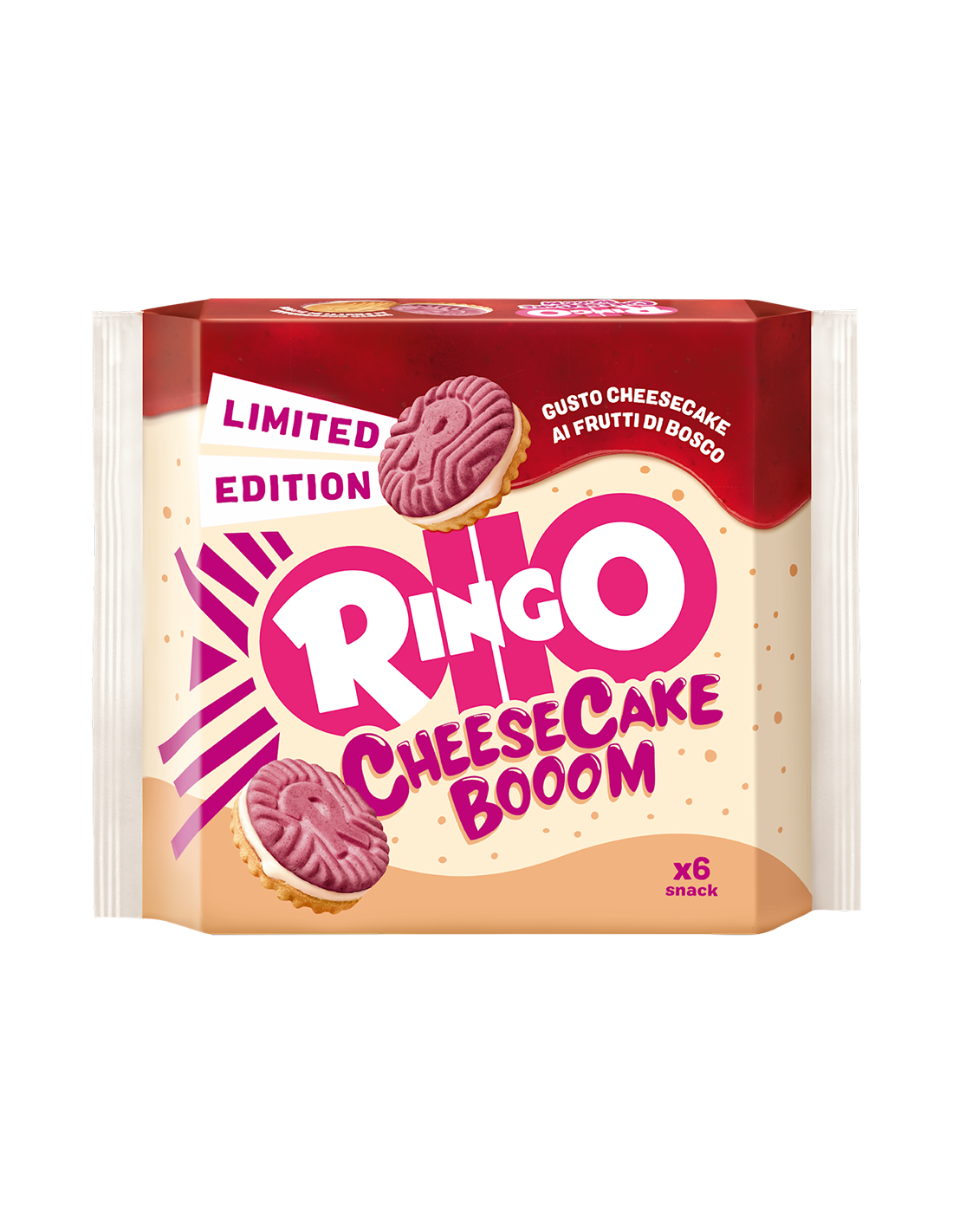 Ringo Cheesecake Boom Biscuit Croustillant avec Cœur Moelleux