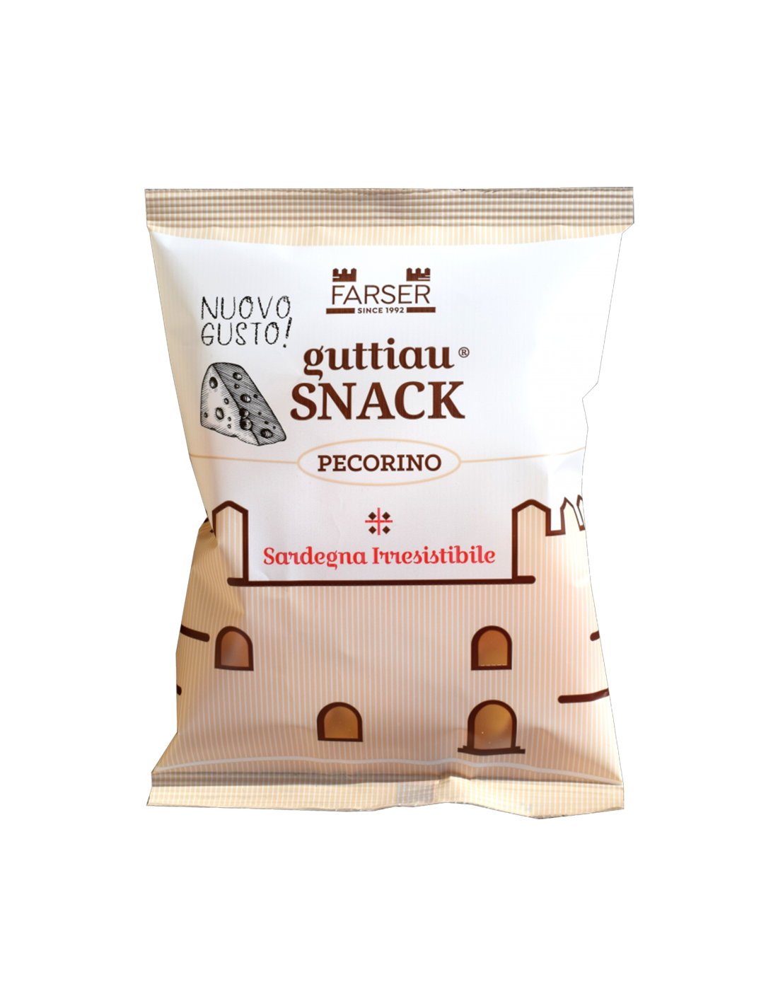 Snack Pecorino Farser Guttiau Croustillant, Robuste et Idéal pour Apéritif