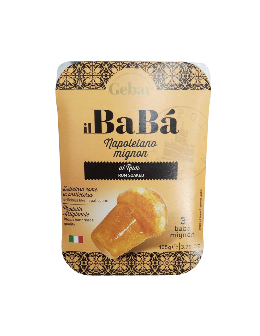 Authentieke Napolitaanse Rum Babà van Gebar Rijke Zoete Smaak Zacht