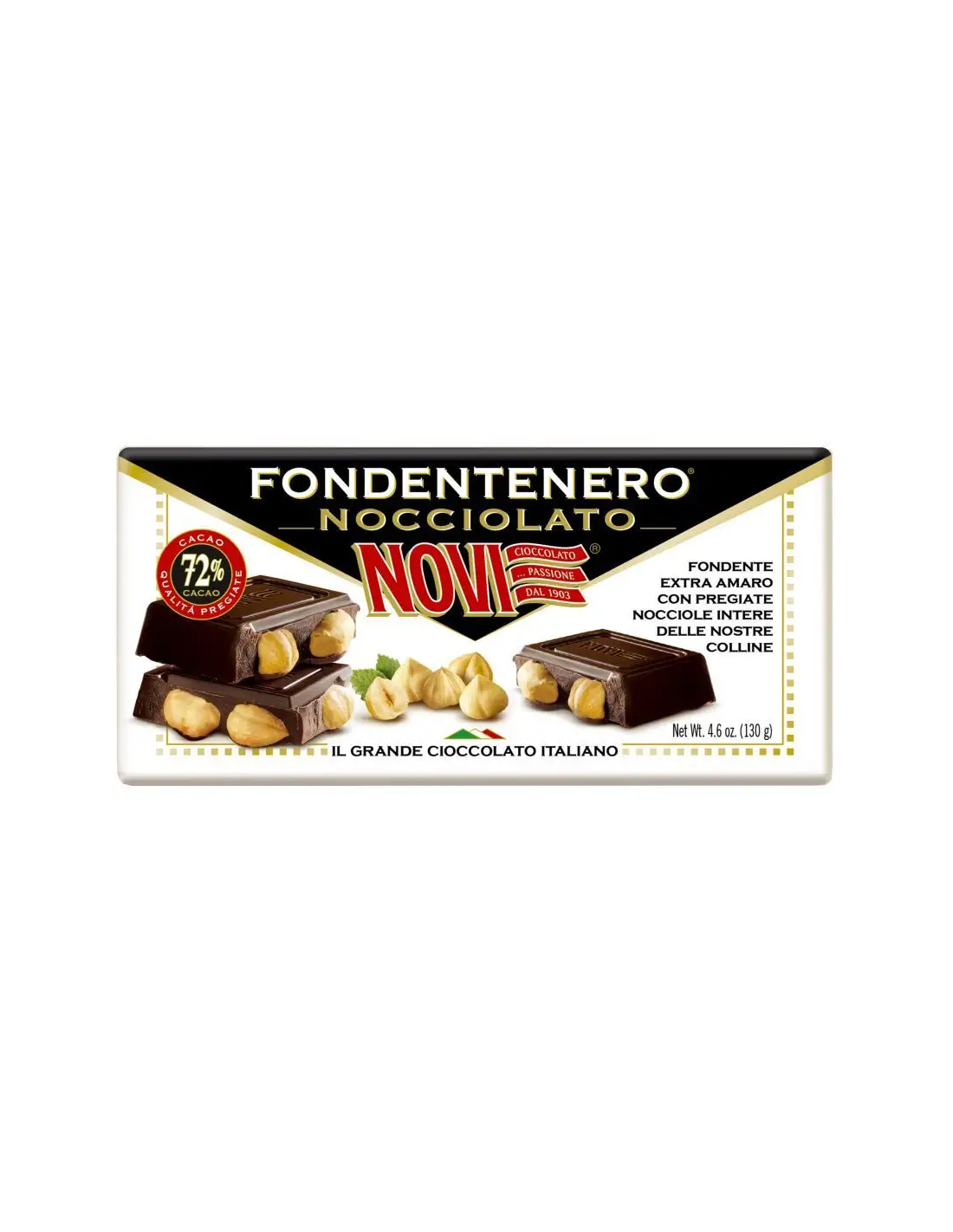 Novi Dark Hazelnut Chocolate Intense Flavor Crunchy Hazelnut Richness