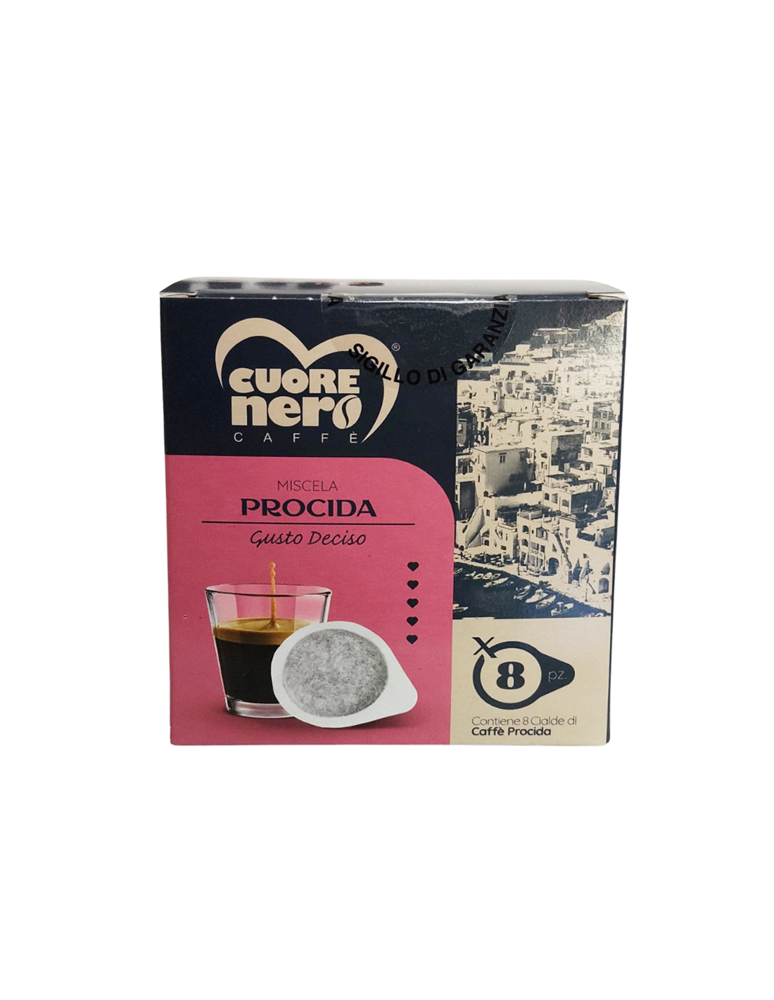 Procida Blend Cuore Nero Coffee Pods Bold Aroma, Robust Slightly Bitter