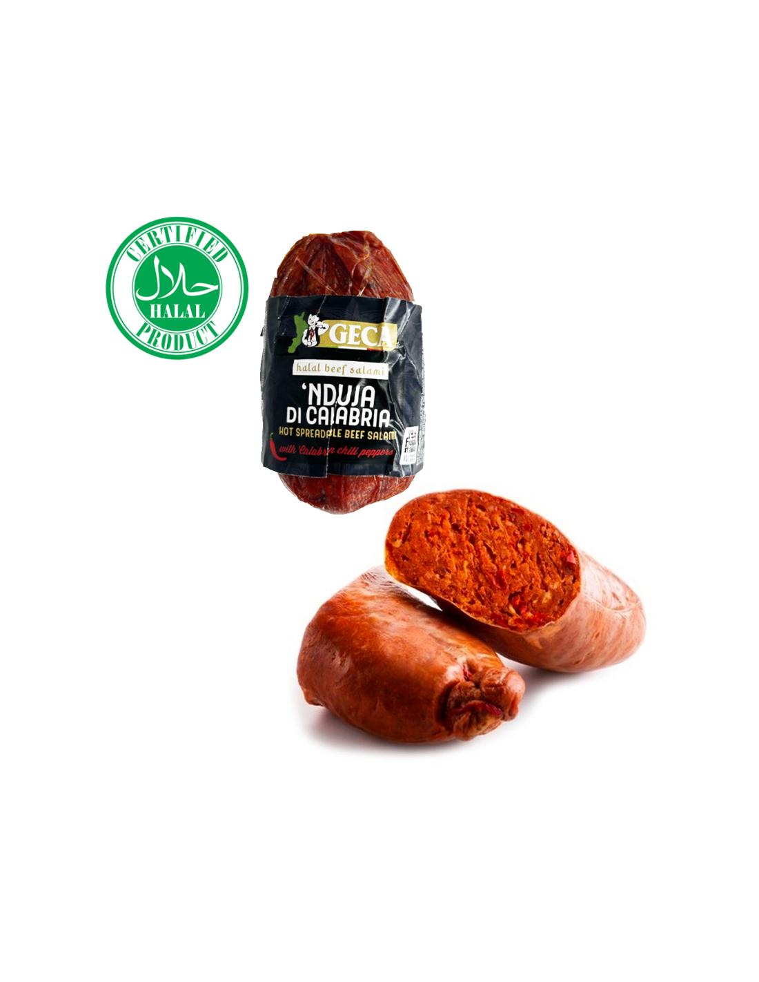 Nduja Calabraise Halal Geca Épice Intense pour Pizzas et Pâtes