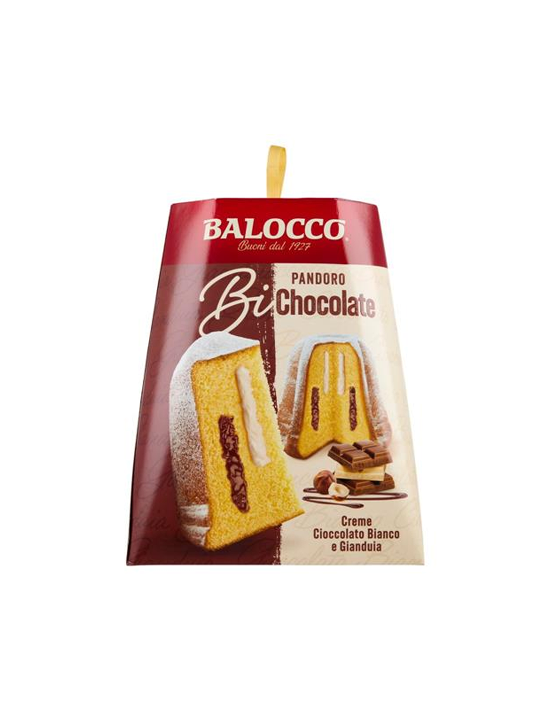 Balocco BiChocolate Pandoro Unieke Mix van Witte en Gianduja Chocolade