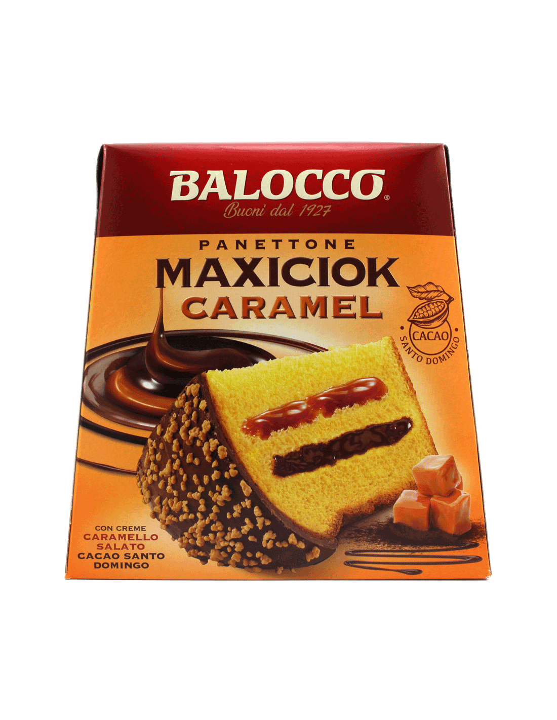 Balocco MaxiCiok Caramel Panettone Perfect Holiday Dessert with Rich Flavor
