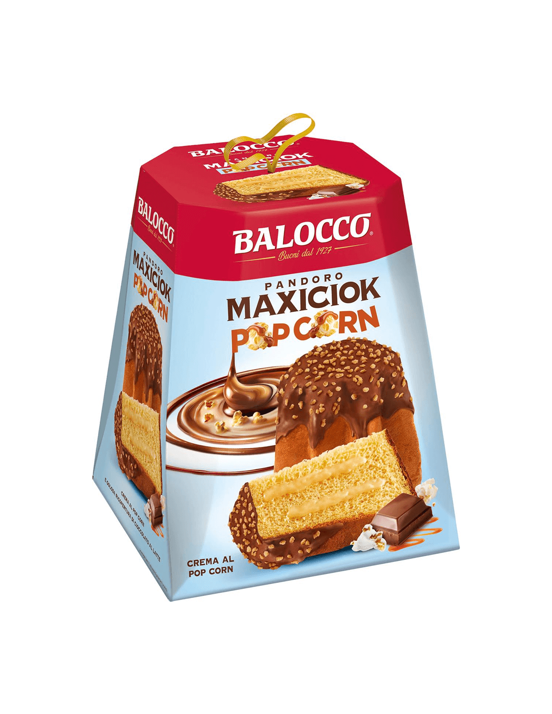 Pandoro Maxiciok Pop Corn Balocco Golosità natalizia tra cioccolato e ...