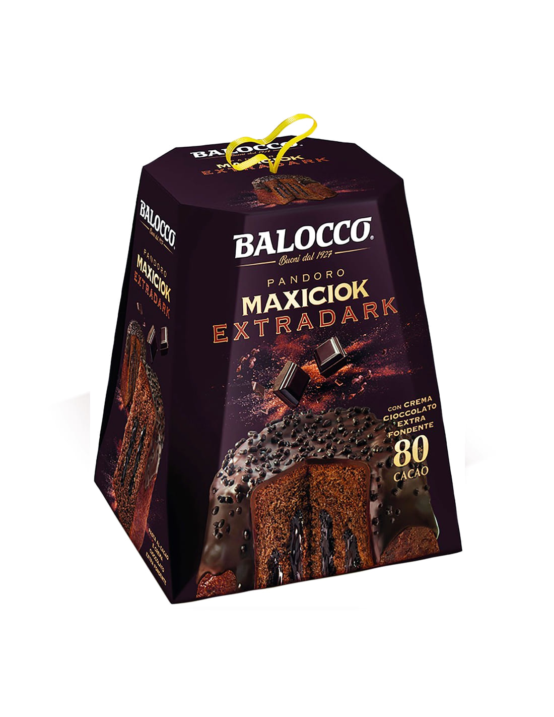 Pandoro MaxiCiok ExtraDark Balocco Gâteau Intense au Chocolat 80