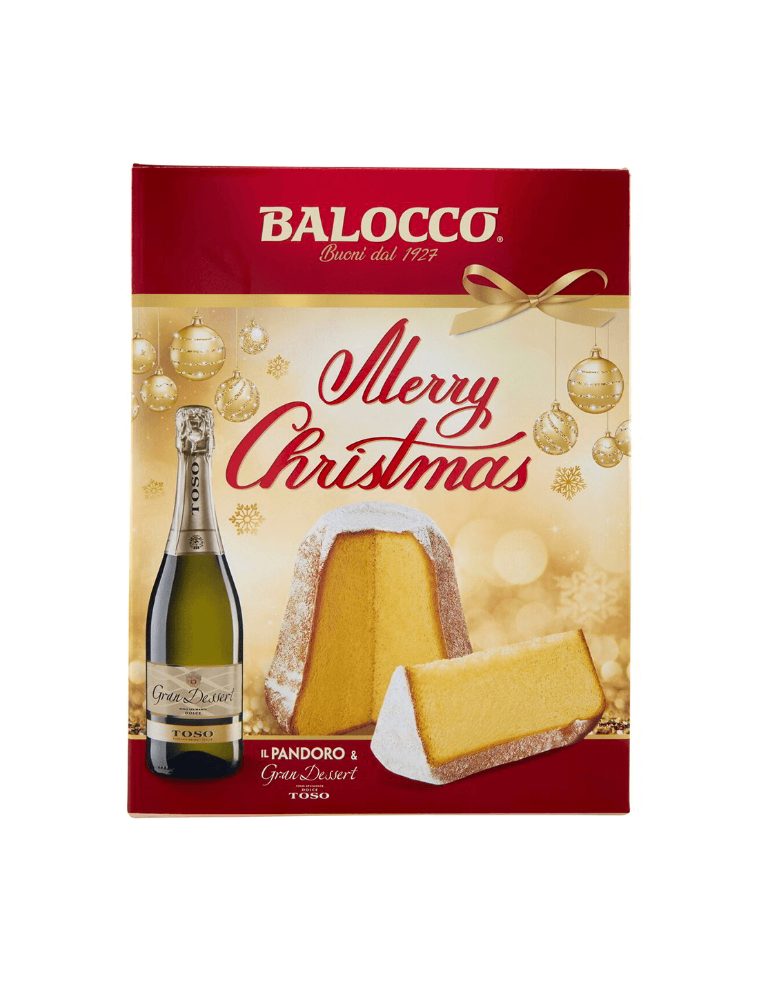 Pandoro Toso Wein Geschenkbox Ideal für Feste und Feiertage