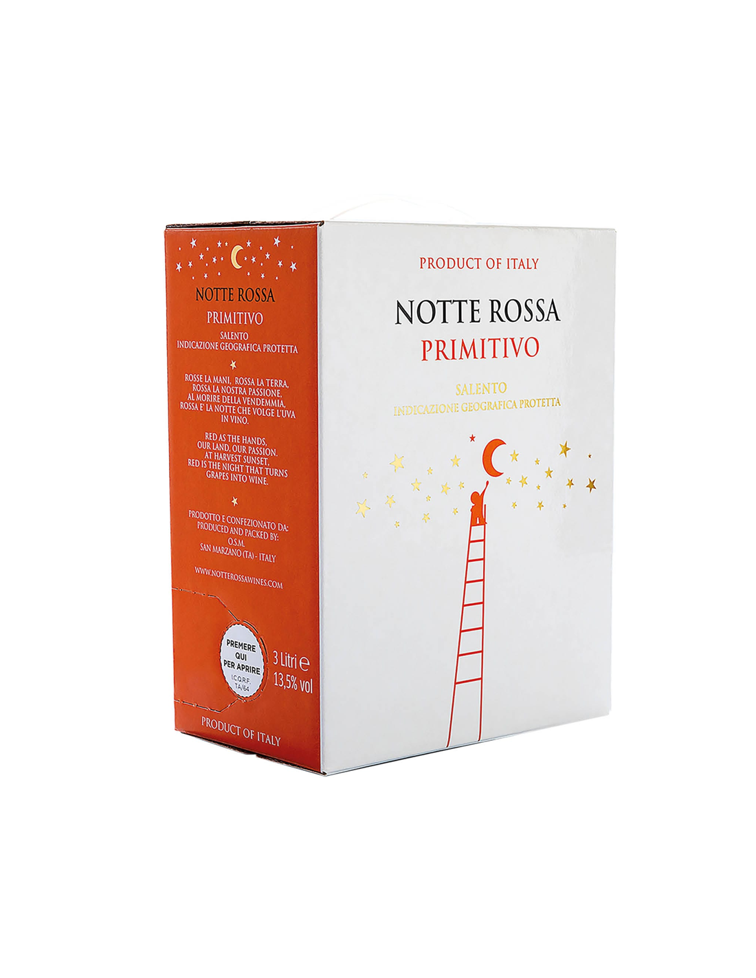 Primitivo del Salento IGP Notte Rossa Vino Intenso e Fruttato