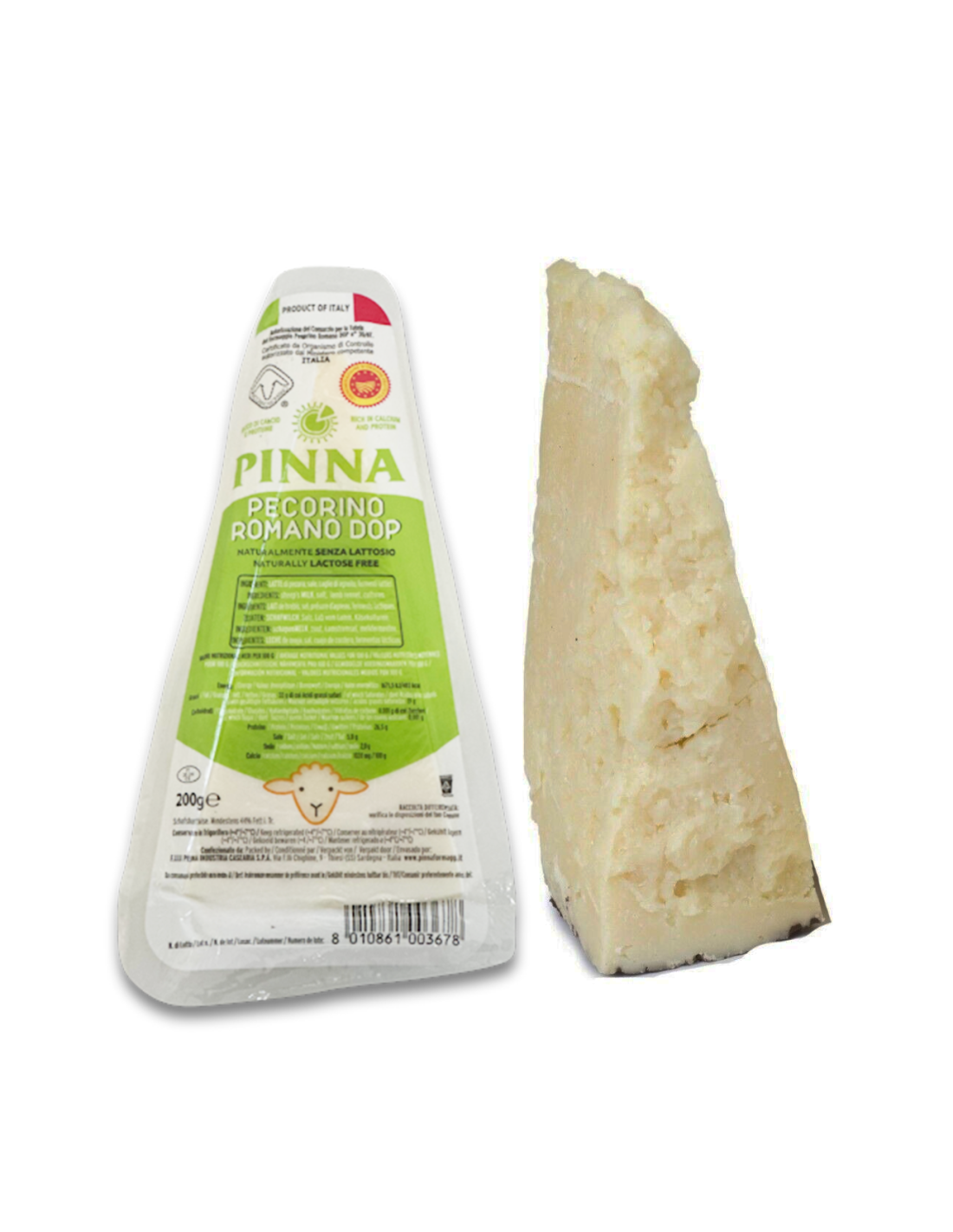 Pinna Pecorino Romano DOP Bold Italian Cheese with Robust Flavor