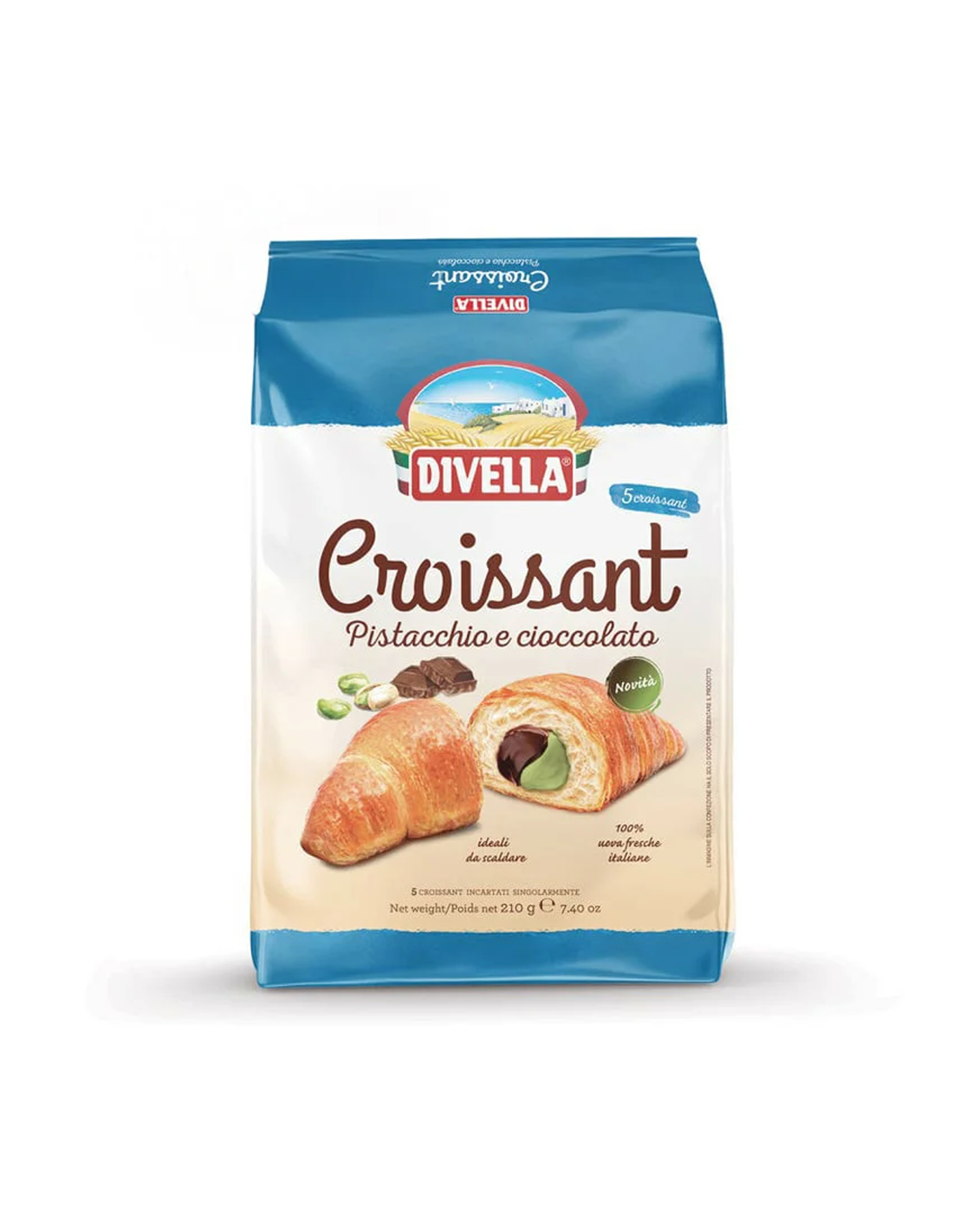 Divella Chocolate Pistachio Croissants Unique Blend for Breakfast