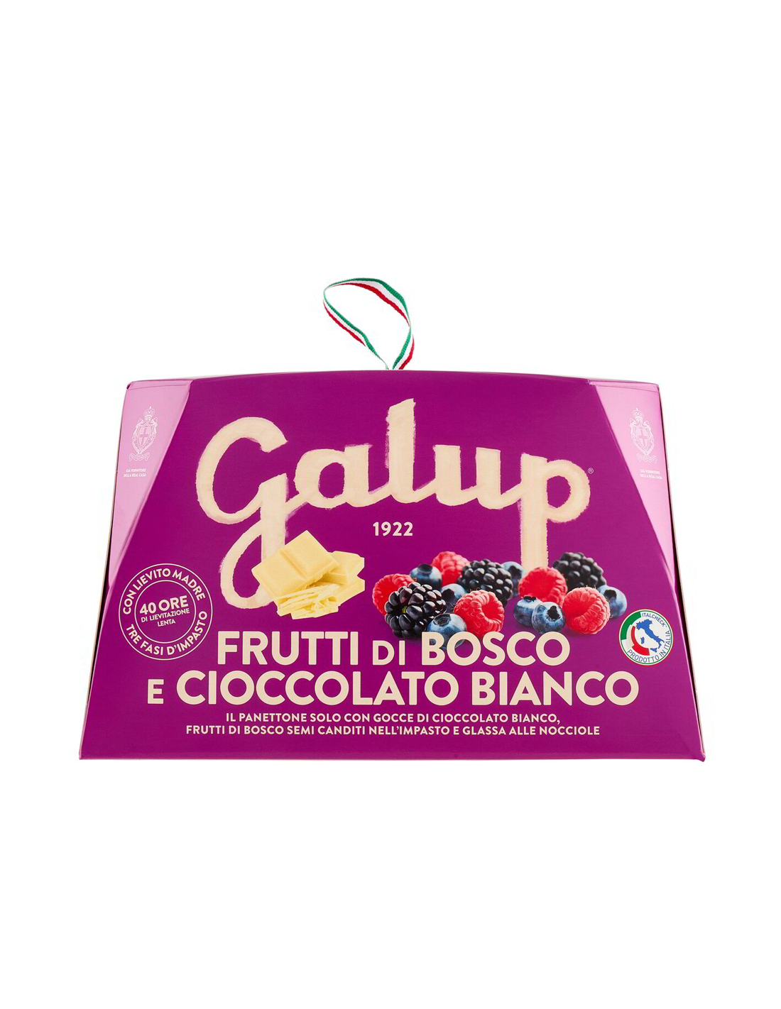 Panettone Galup Gourmandise Italienne aux Fruits Rouges et Chocolat Blanc