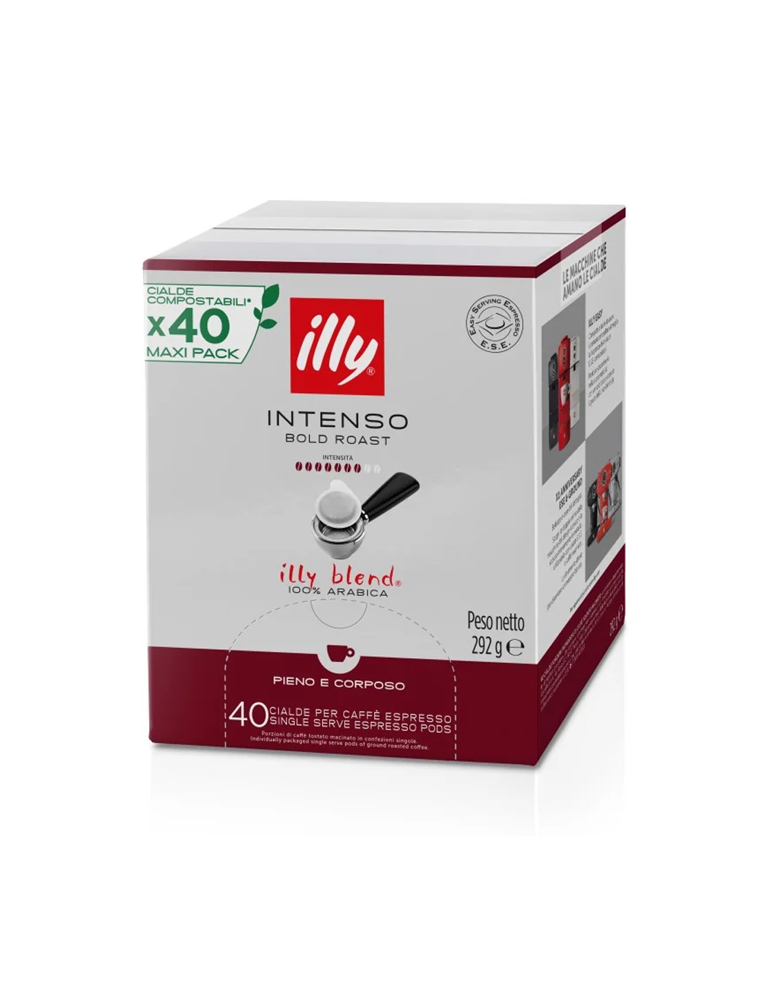 Illy Intenso 100 Arabica Strong, Flavorful Coffee with Lingering Aftertaste