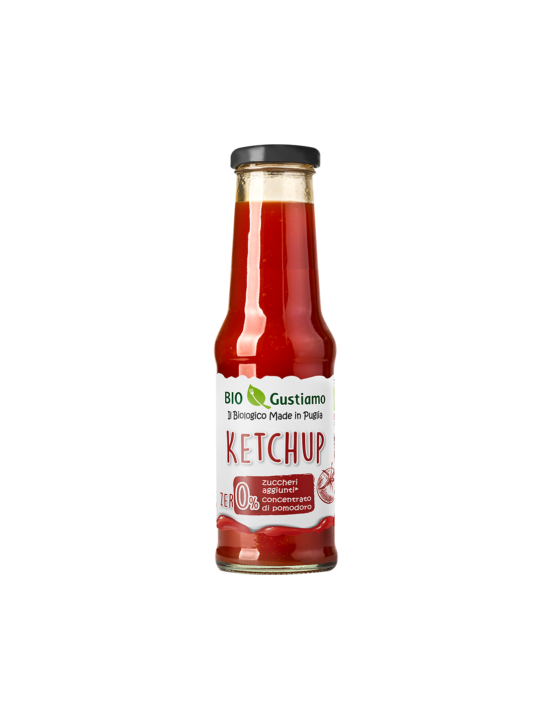 Ketchup Bio Gustiamo Sans Sucres Ajoutés, Goût Frais des Pouilles